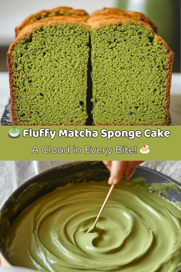 Fluffy Matcha Sponge Cake – A Cloud in Every Bite - Tasty Chow