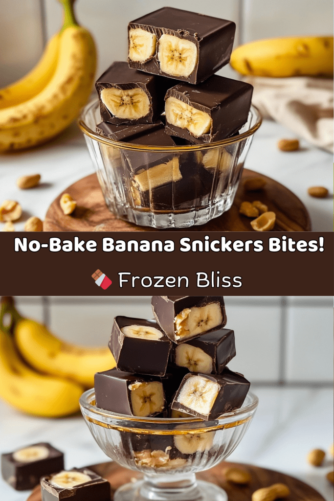 No-Bake Banana Snickers Bites! - Tasty Chow