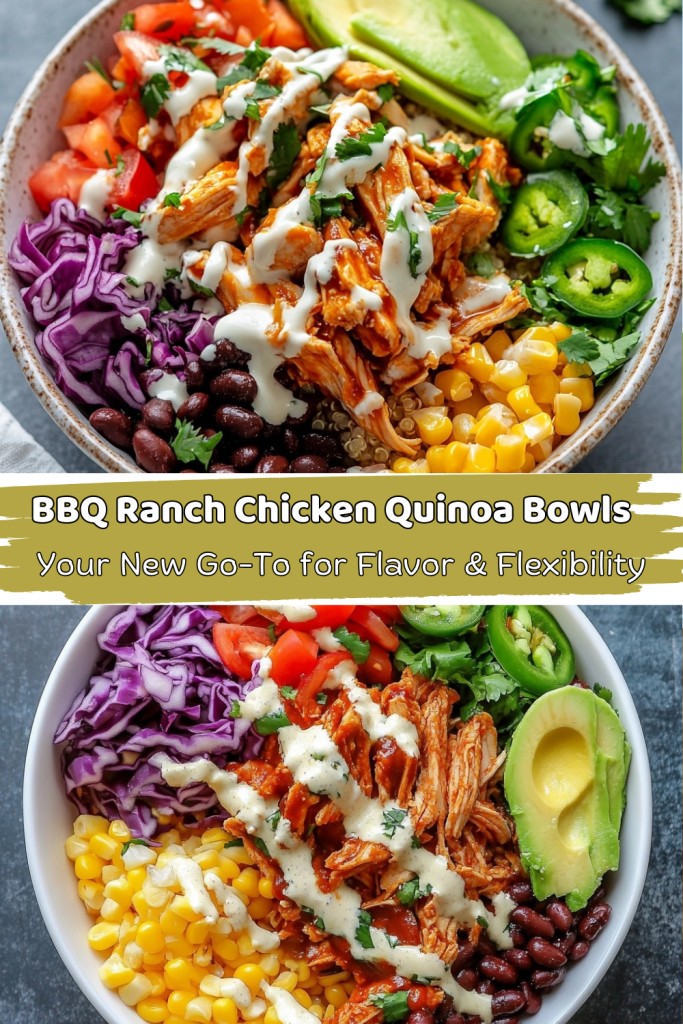 BBQ Ranch Chicken Quinoa Bowls - Tasty Chow