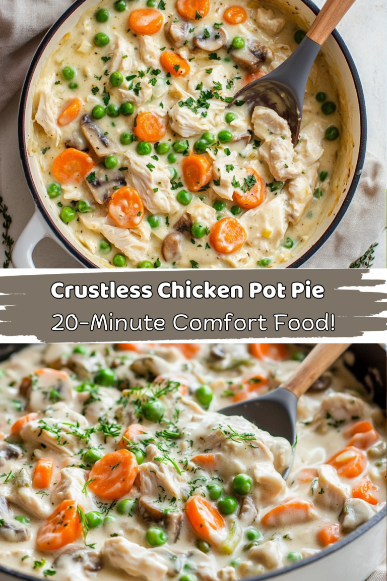 Crustless Chicken Pot Pie - Tasty Chow