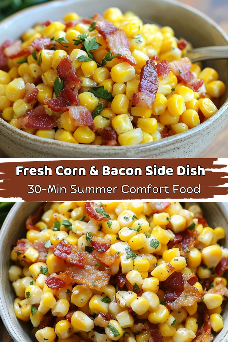 Fresh Corn and Bacon Side Dish - Tasty Chow