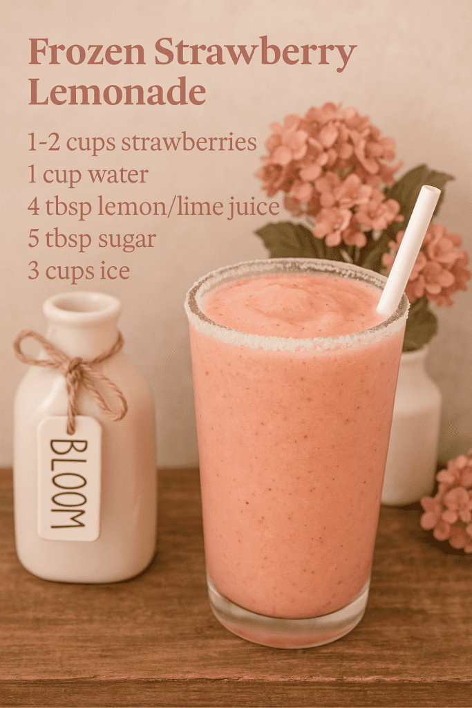 Frozen Strawberry Lemonade Bliss - Tasty Chow