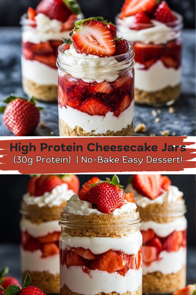 High Protein Cheesecake Jars - Tasty Chow