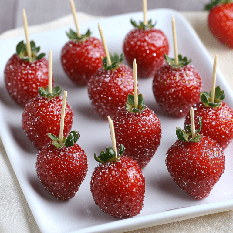 Candied Strawberries - Tasty Chow