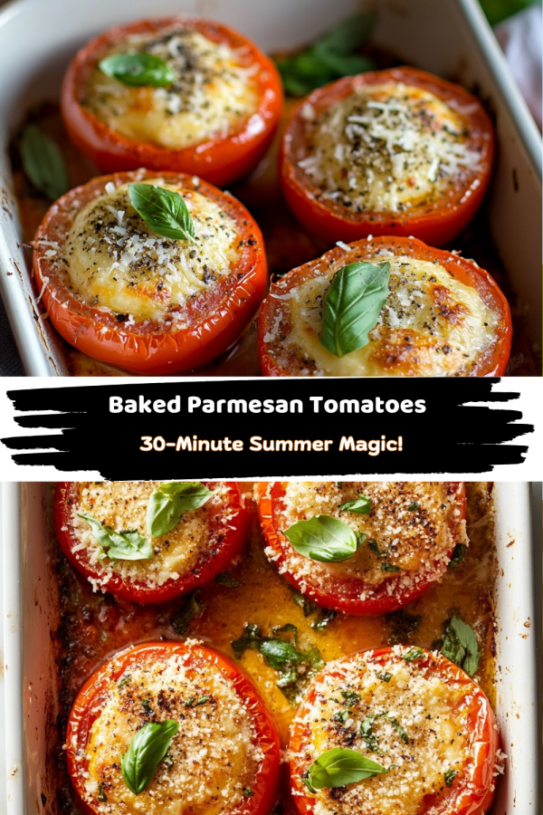 Baked Tomatoes with Melted Parmesan Magic - Tasty Chow