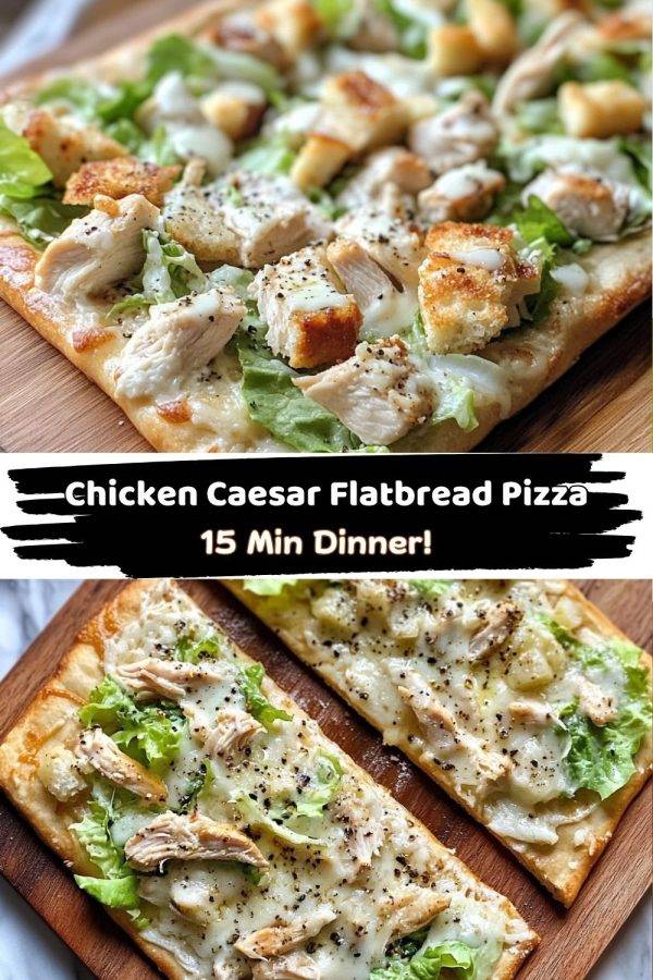 Chicken Caesar Flatbread - Tasty Chow