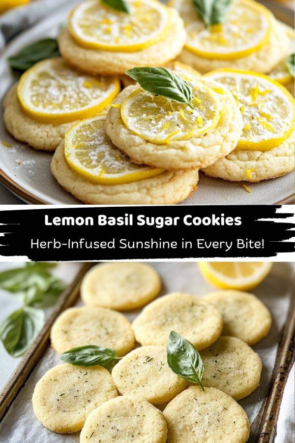 Lemon Basil Sugar Cookies - Tasty Chow