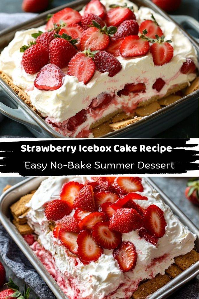 Strawberry Icebox Cake - Tasty Chow