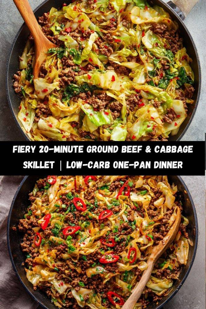 20-Minute Healthy Ground Beef & Cabbage - Tasty Chow