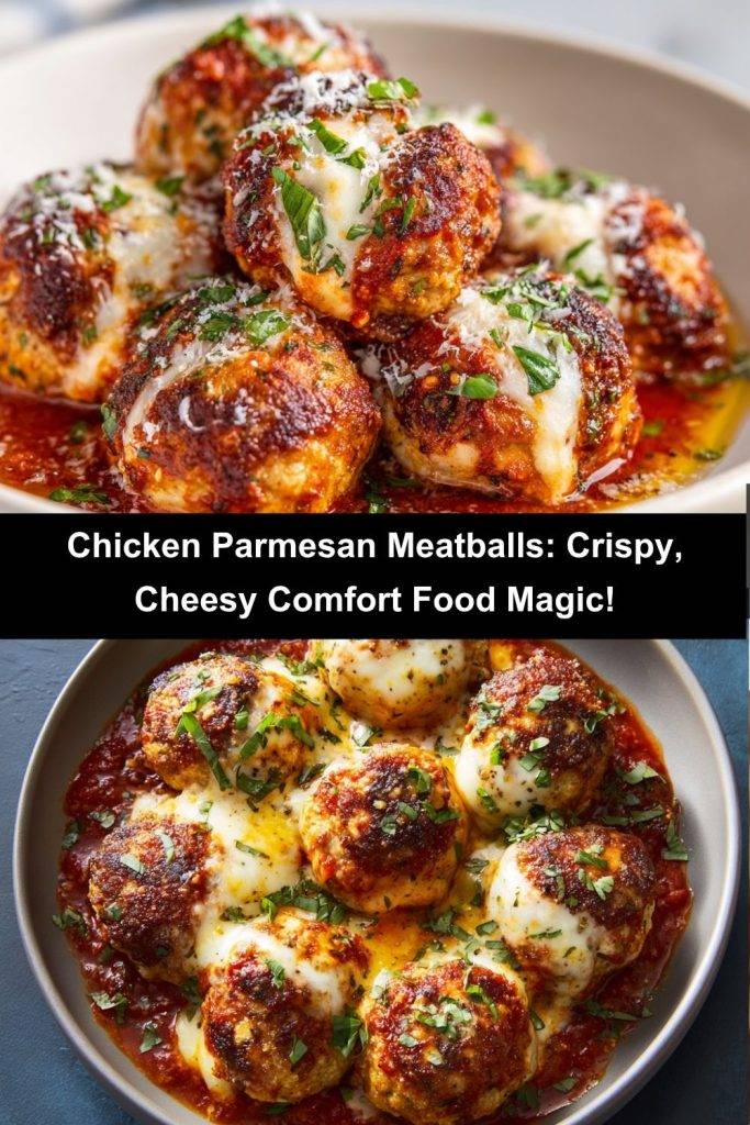 Chicken Parmesan Meatballs - Tasty Chow