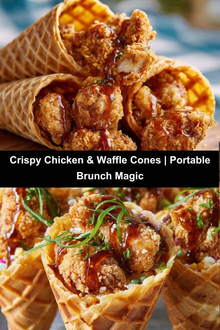 Crispy Chicken & Waffle Cones - Tasty Chow