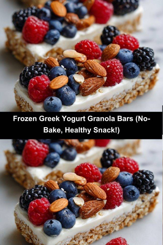 Frozen Greek Yogurt Granola Bars - Tasty Chow