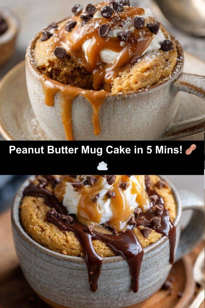 Peanut Butter Mug Cake - Tasty Chow