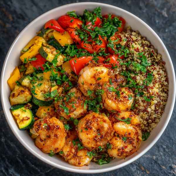 Cajun Shrimp & Quinoa Power Bowl - Tasty Chow