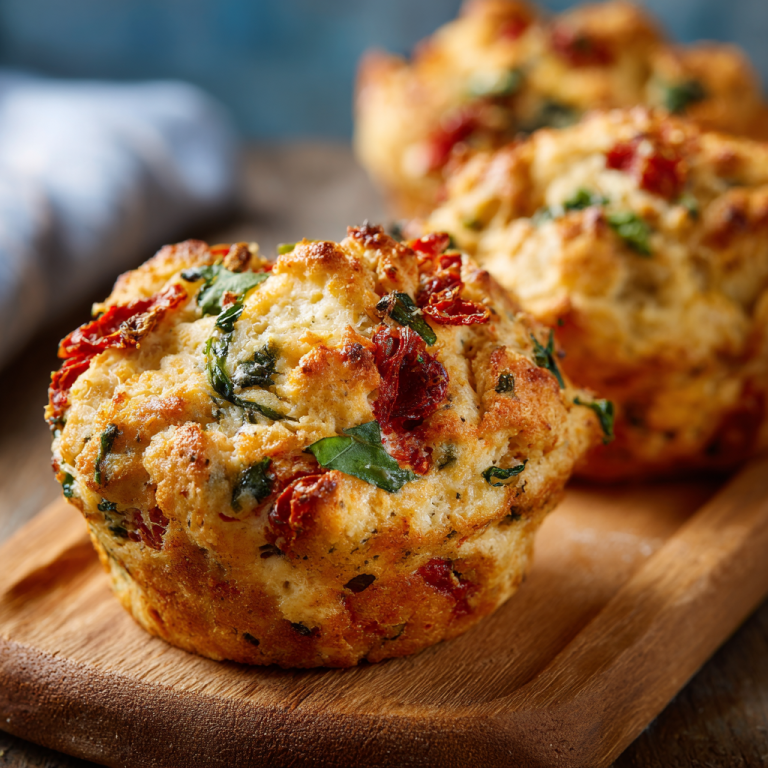 Savory Sun-Dried Tomato & Basil Muffins - Tasty Chow