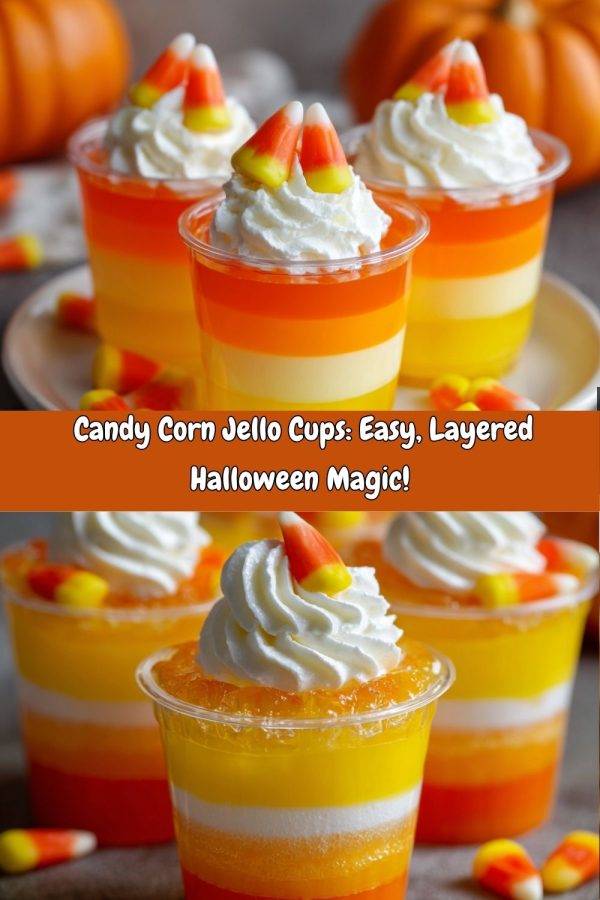 Candy Corn Jello Cups - Tasty Chow