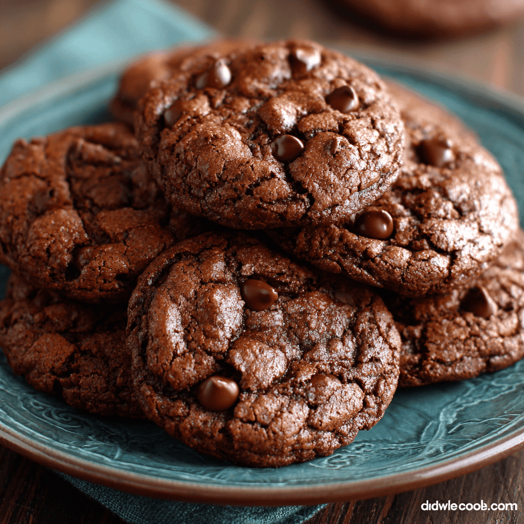 Double Chocolate Chip Cookies - Tasty Chow