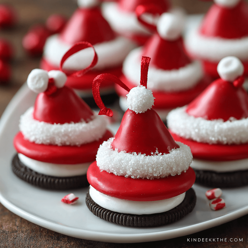 Santa Hat Oreo Ornaments - Tasty Chow