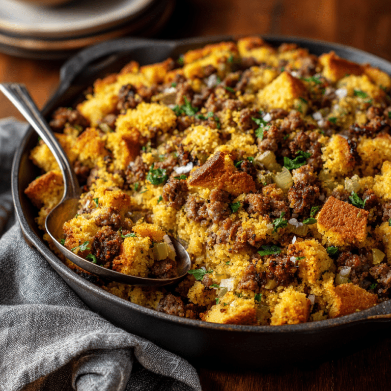 Cornbread & Sausage Stuffing - Tasty Chow