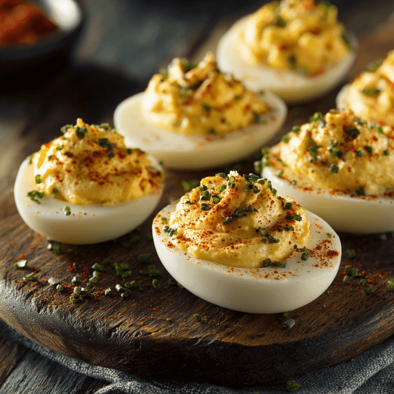 Classic Savory Deviled Eggs - Tasty Chow
