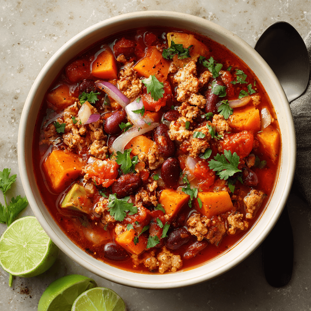 Turkey & Sweet Potato Chili - Tasty Chow