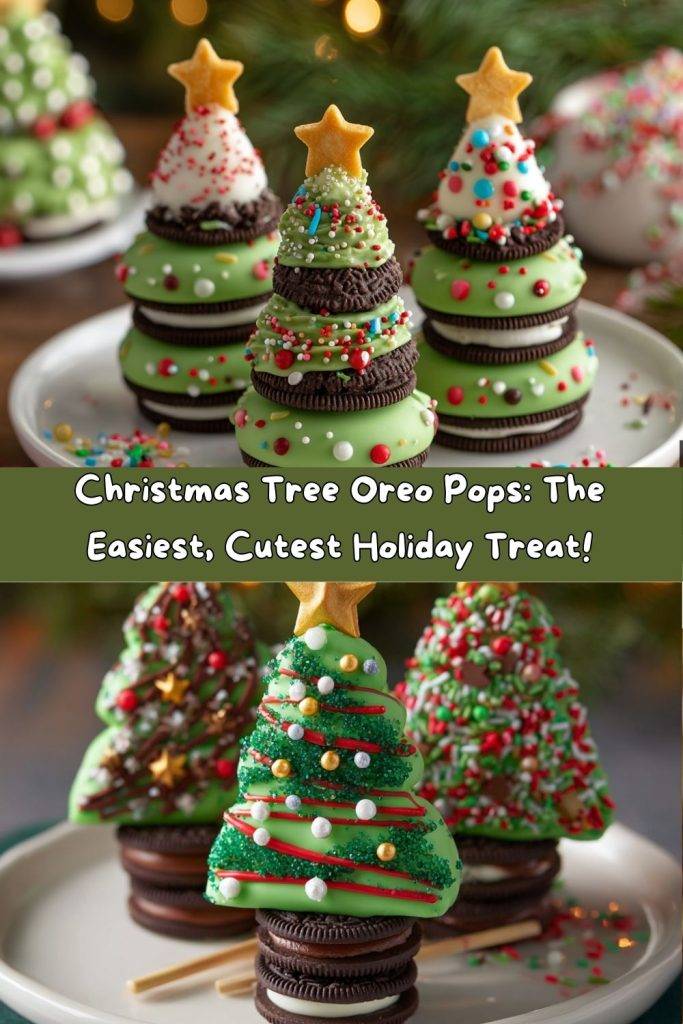 Christmas Tree Oreo Pops - Tasty Chow