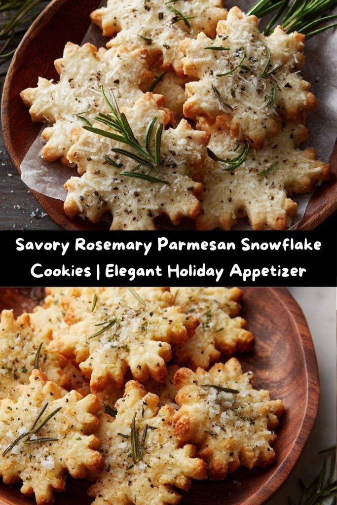 Savory Rosemary-Parmesan Snowflake Cookies - Tasty Chow