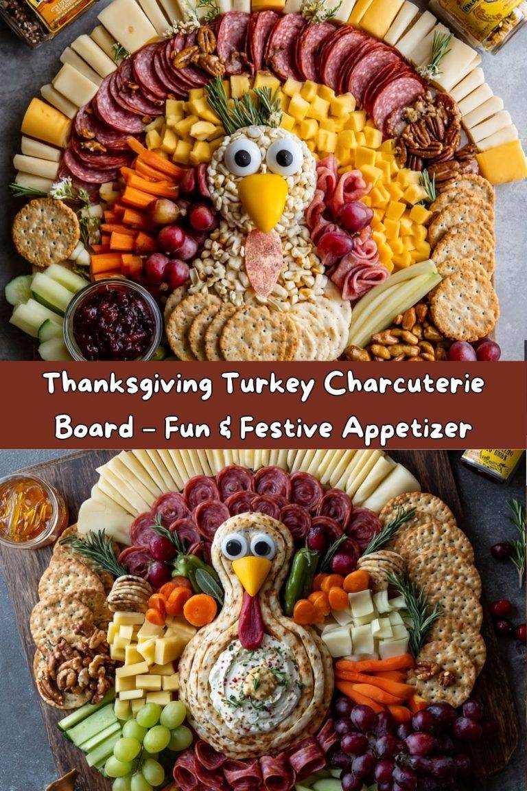Thanksgiving Turkey Charcuterie Board - Tasty Chow