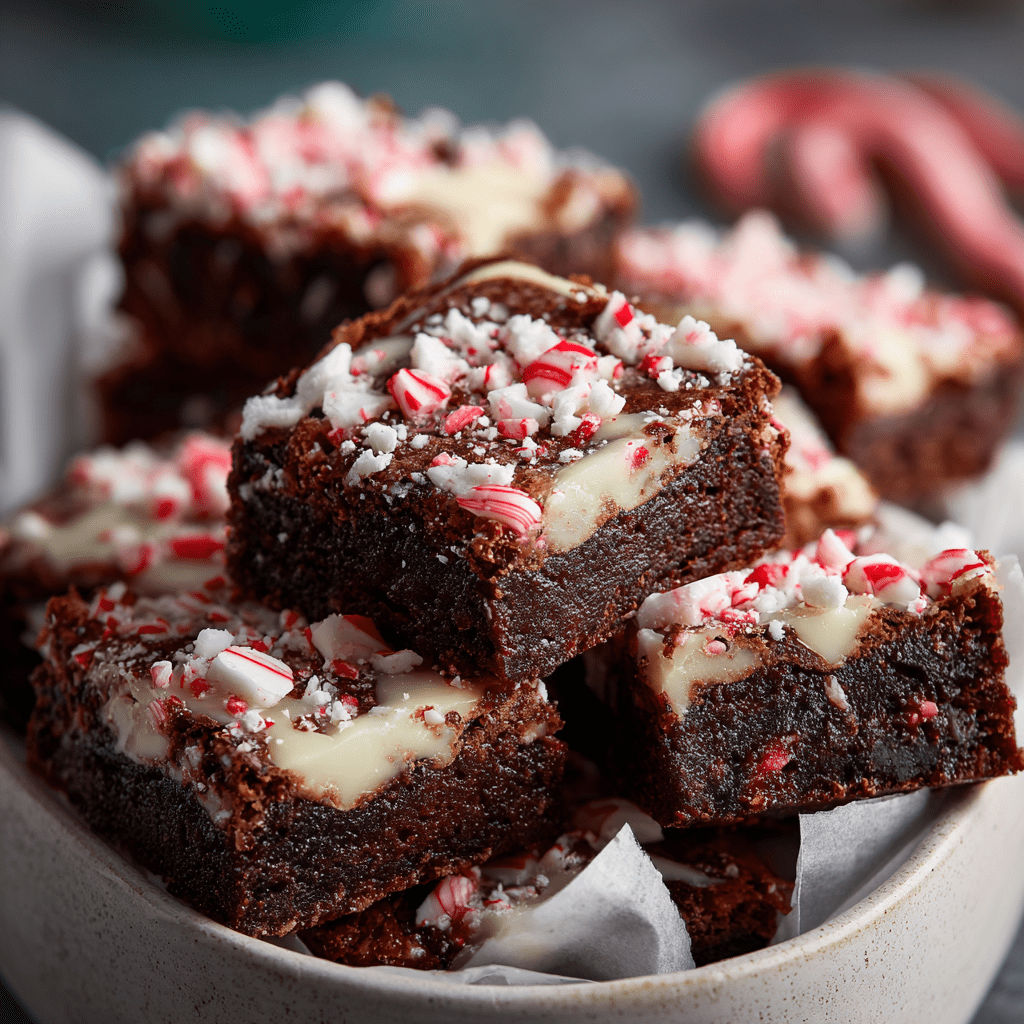 Peppermint Fudge Brownies : Deep Chocolate Meets Holiday Cheer - Tasty Chow