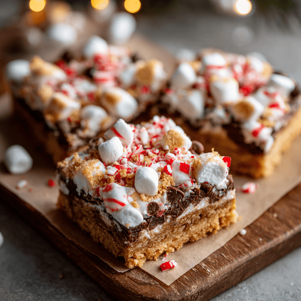 Holiday S’mores Bars with Candy Cane Crunch : A Festive Twist on a ...