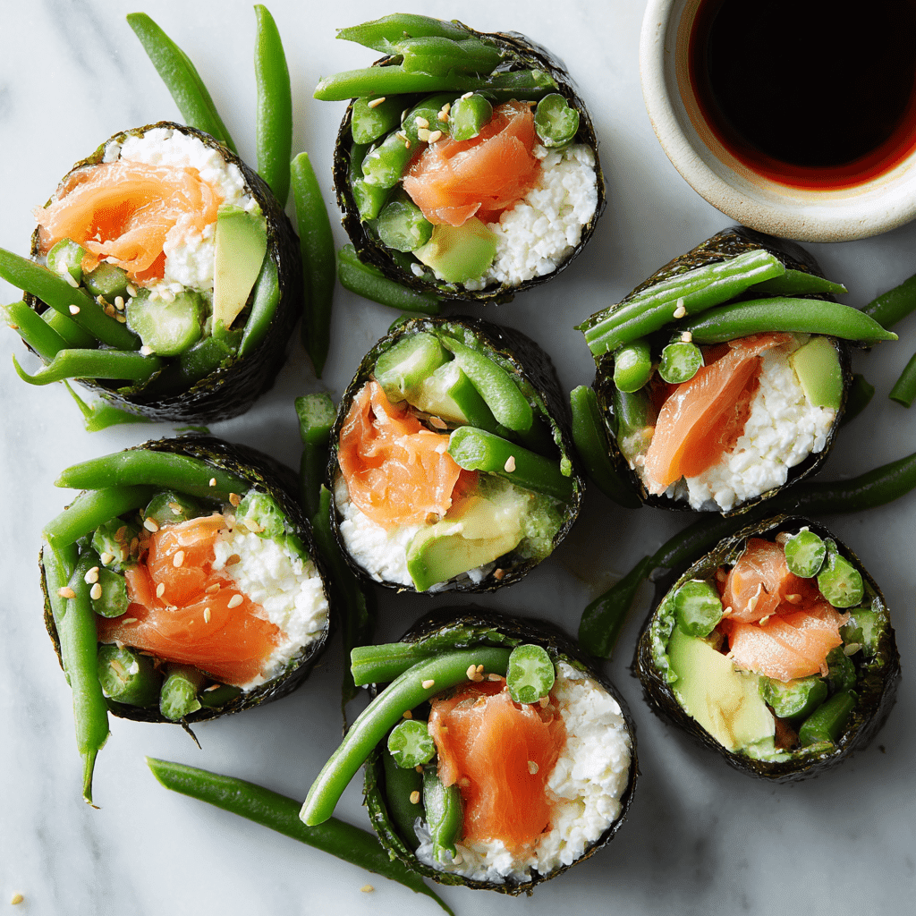 Green Bean Sushi Rolls - Tasty Chow