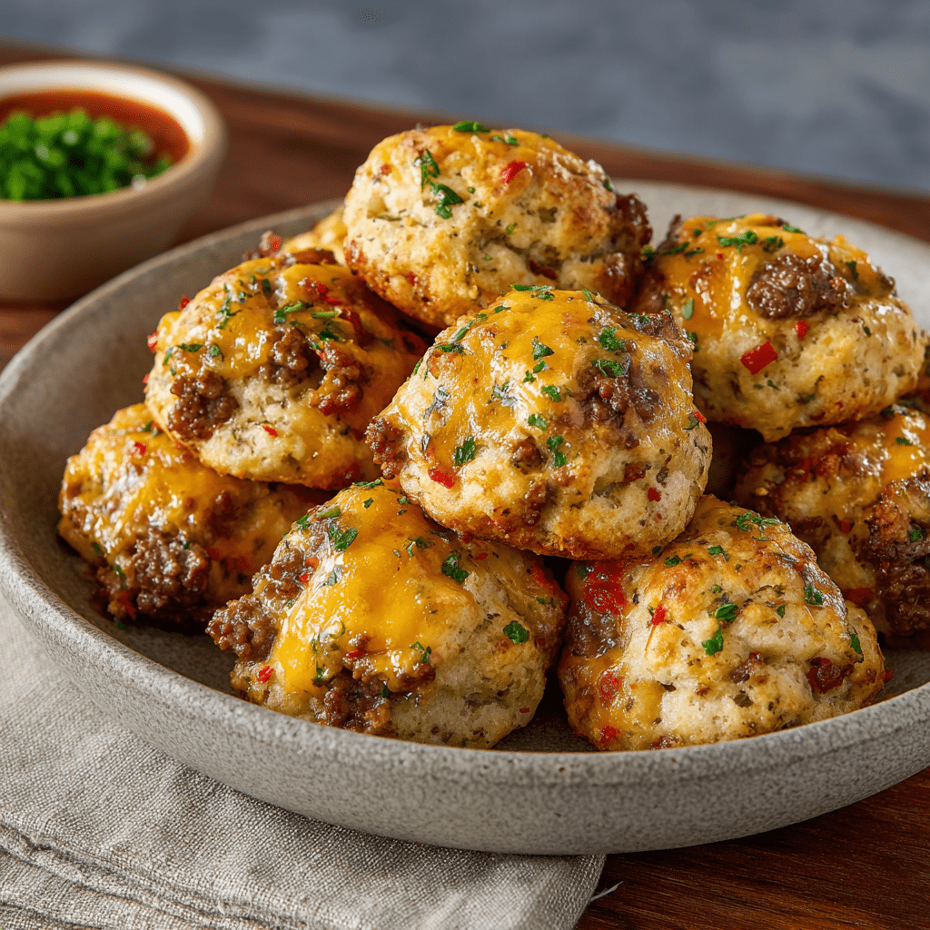 Cheesy Beef & Rotel Biscuit Bites (Low-Carb Twist) - Tasty Chow