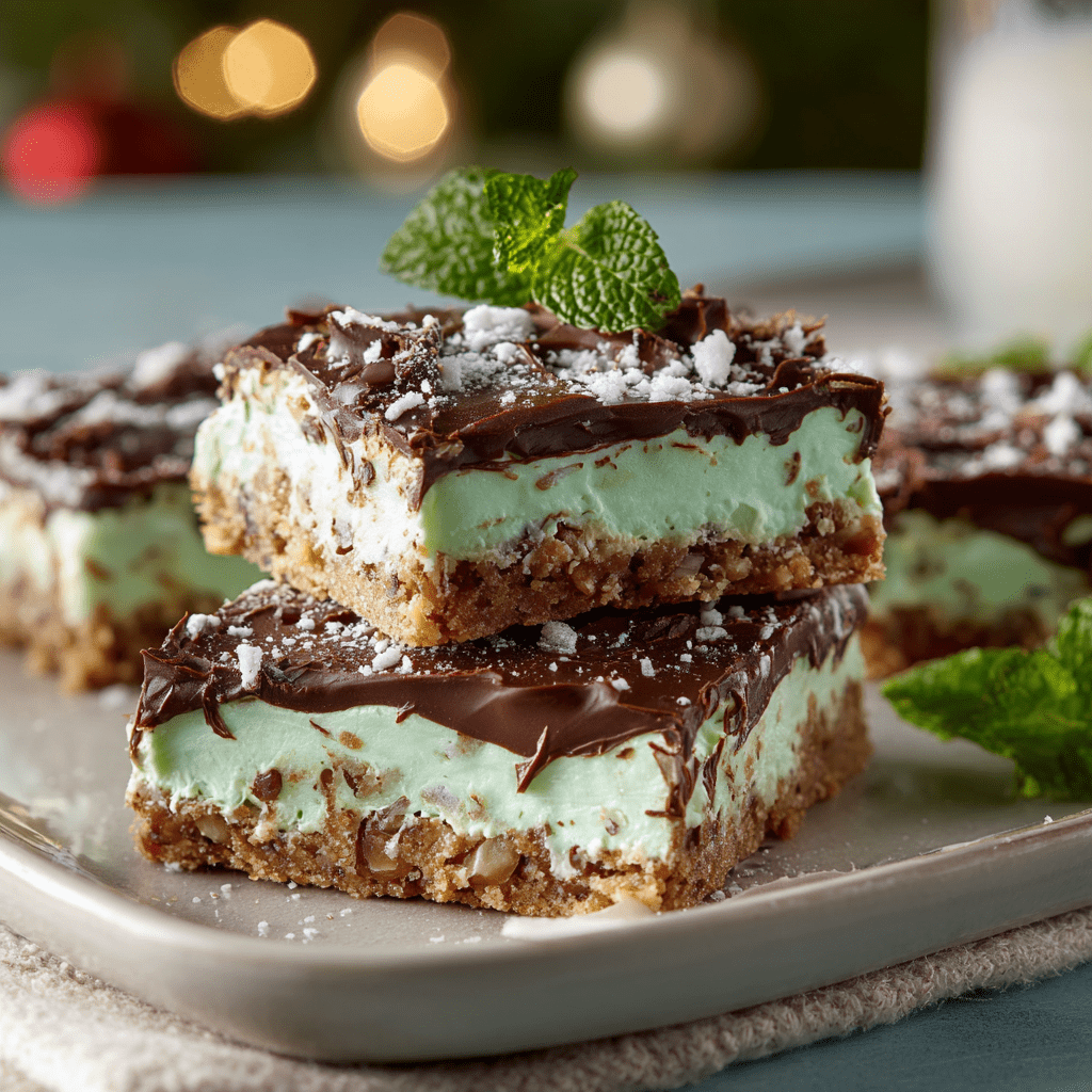 No-Bake Mint Squares - Tasty Chow