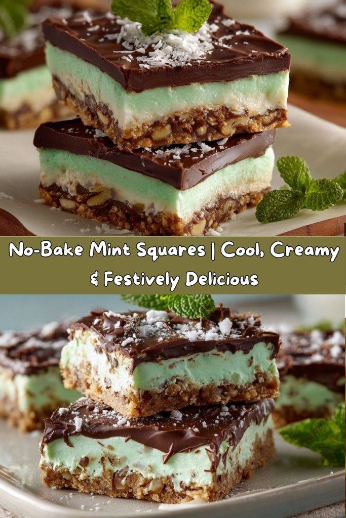 No-Bake Mint Squares - Tasty Chow