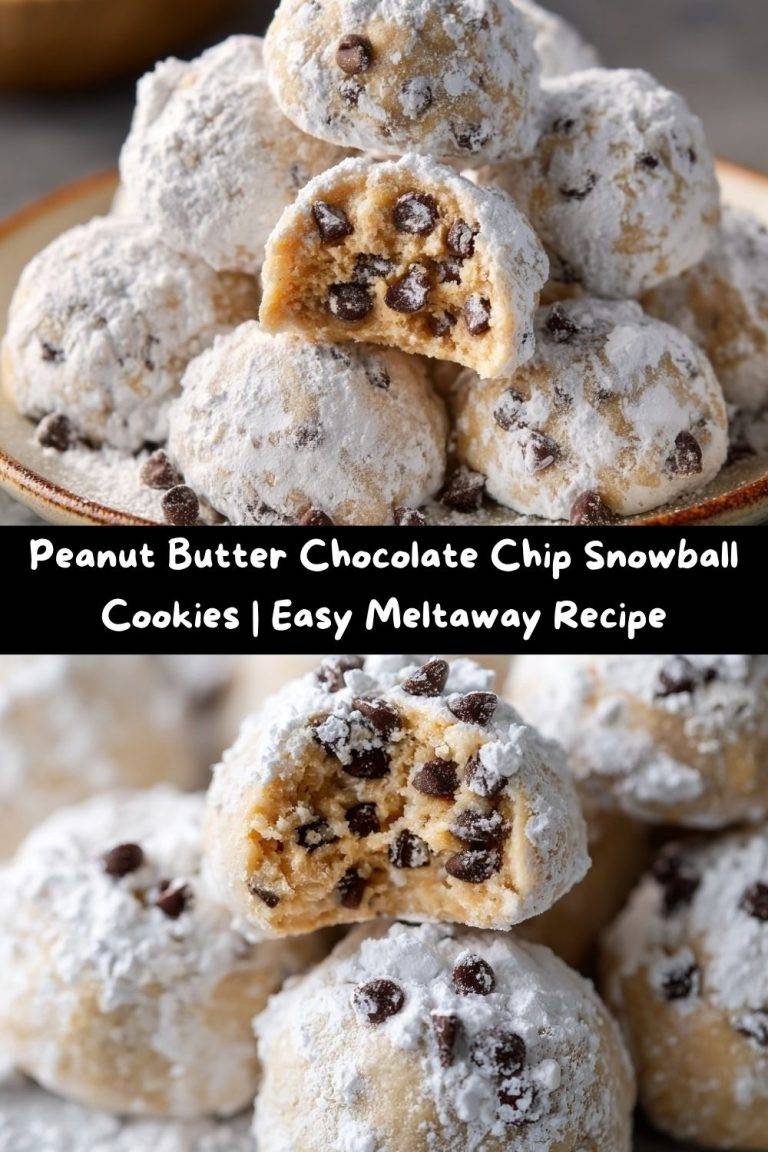 Peanut Butter Chocolate Chip Snowball Cookies : A Soft, Sweet Meltaway ...