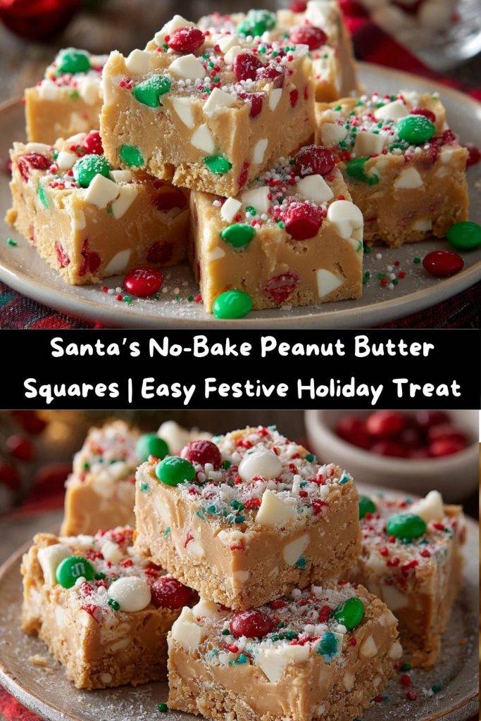 Santa’s Peanut Butter Squares - Tasty Chow
