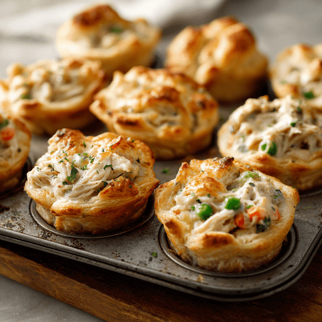 Mini Chicken Pot Pies : Easy Comfort Food in a Muffin Tin - Tasty Chow