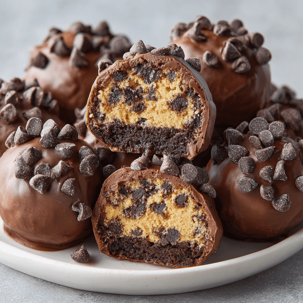 No-Bake Chocolate Chip Cookie Dough Brownie Bombs : The Ultimate Sweet ...