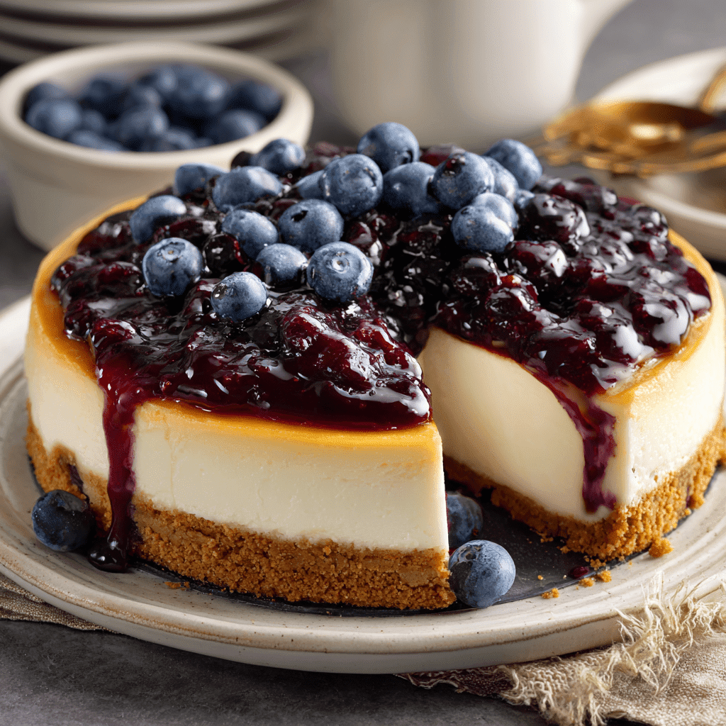 Classic Blueberry Cheesecake with Buttery Graham Crust : Year-Round ...