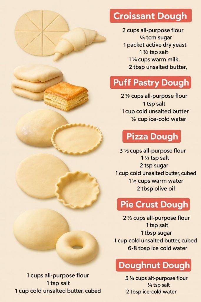 5 Essential Dough Recipes: From Croissants to Doughnuts - Tasty Chow
