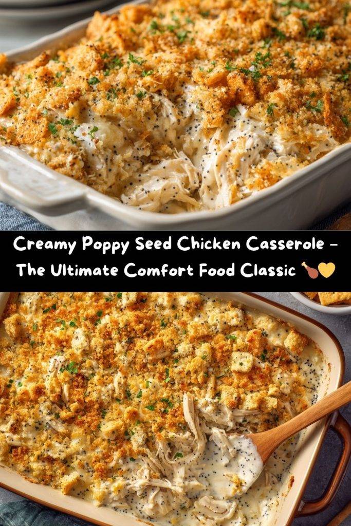 Creamy Poppy Seed Chicken Casserole with Buttery Cracker Topping ...