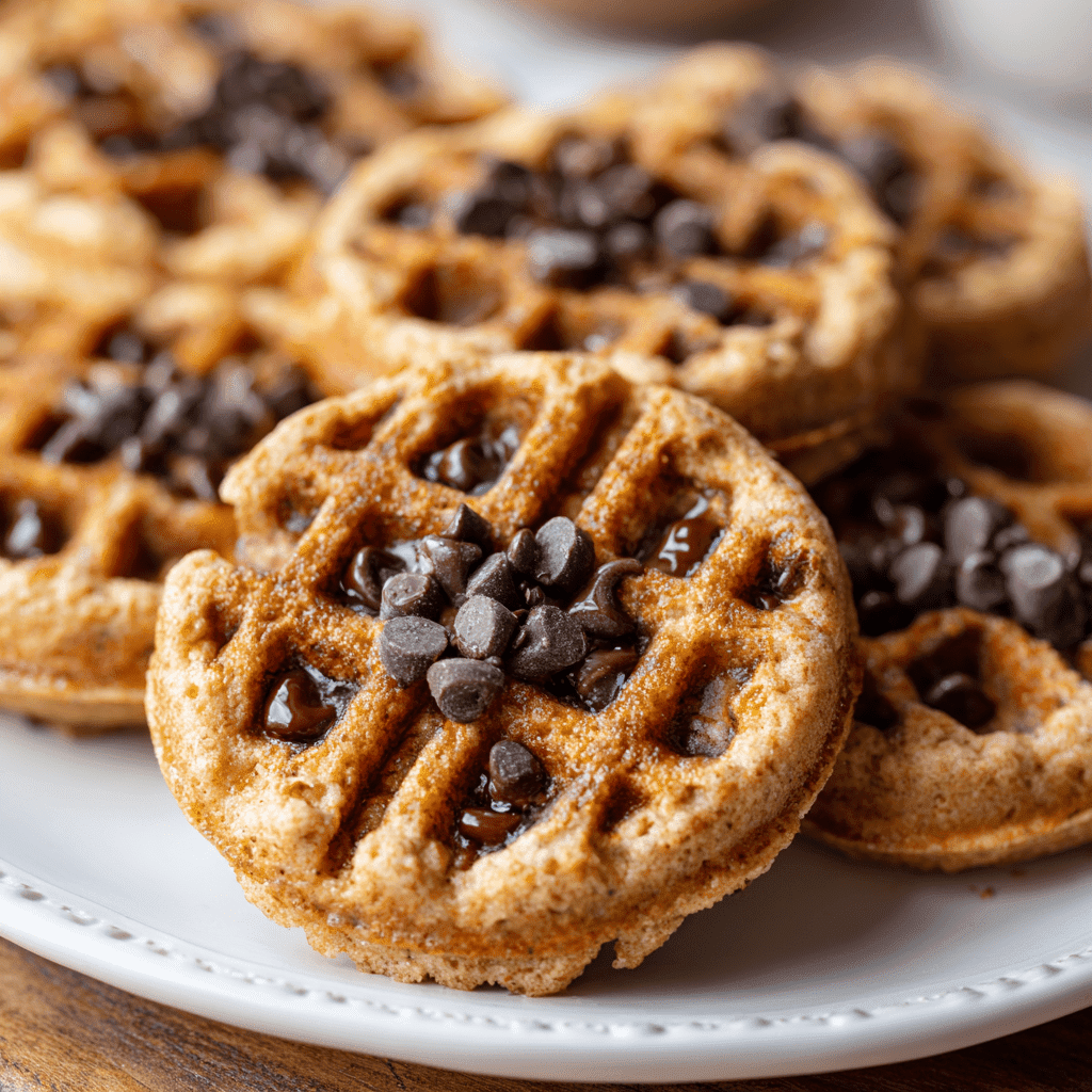 Peanut Butter & Sugar-Free Chocolate Chip Chaffle Cookies : Easy, Low ...