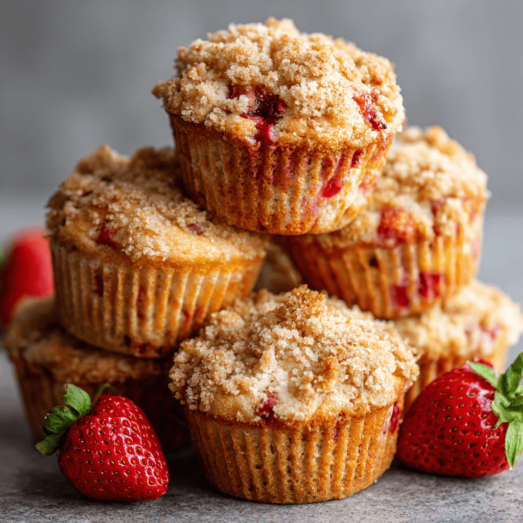 Strawberry Crumb Cake Muffins : Moist, Sweet & Bakery-Style - Tasty Chow
