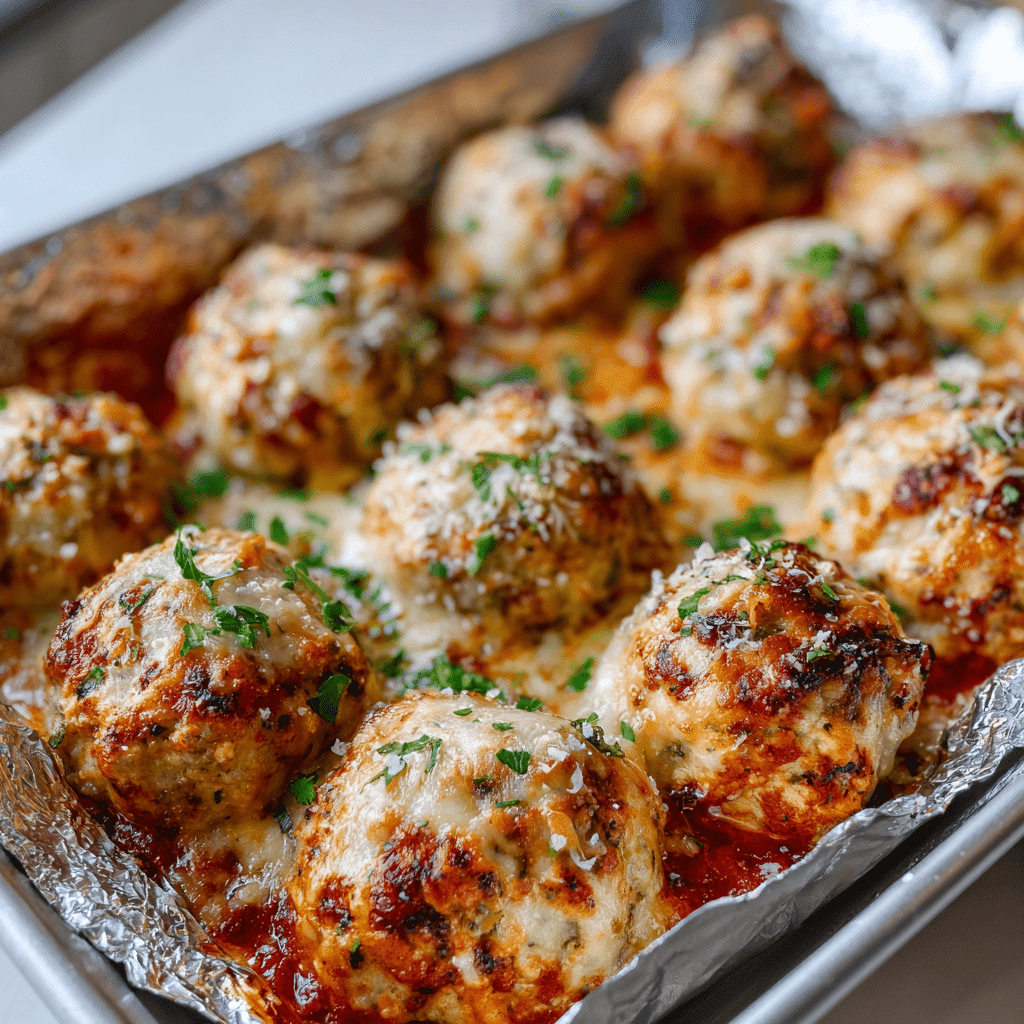 Easy Chicken Parm Meatballs : All the Flavor, None of the Fuss - Tasty Chow