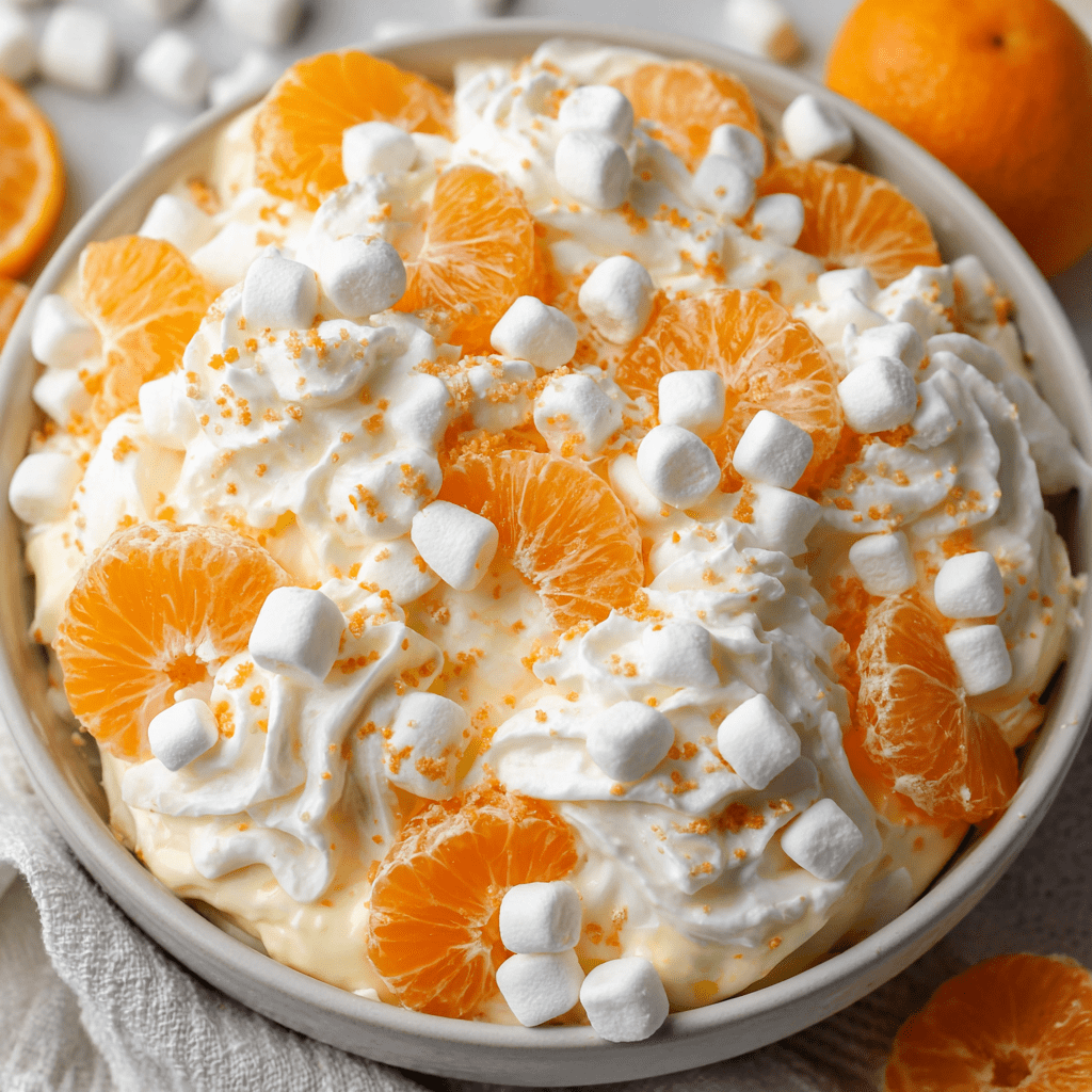 Orange Fluff Jello Salad : Light, Creamy & Retro Sweet Treat - Tasty Chow