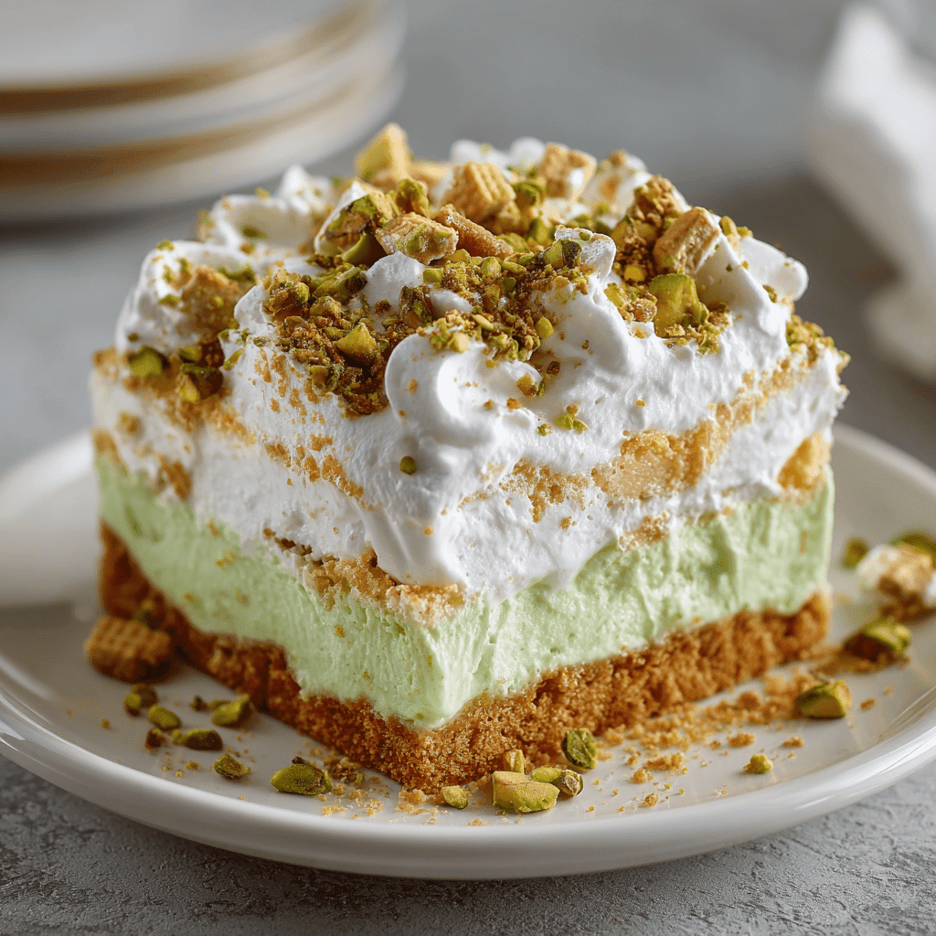 Creamy Pistachio Pudding Dessert : No-Bake, Dreamy & Layered - Tasty Chow