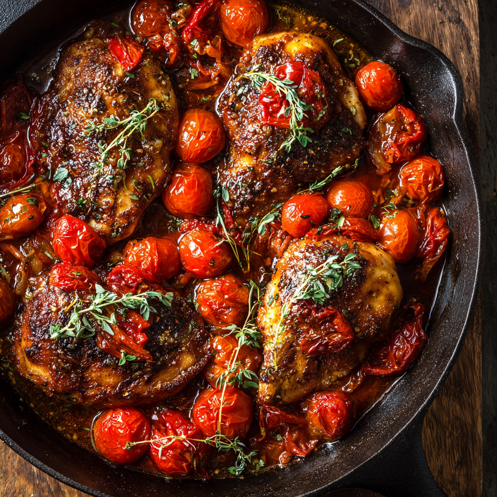 Tomato Confit Chicken Breast : Juicy Chicken with Slow-Roasted Tomato ...