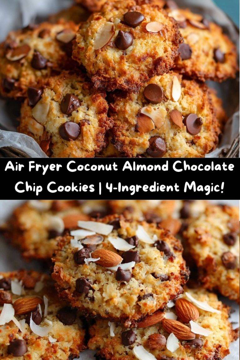 Air Fryer Coconut Almond Chocolate Chip Cookies : 4-Ingredient Sweet ...