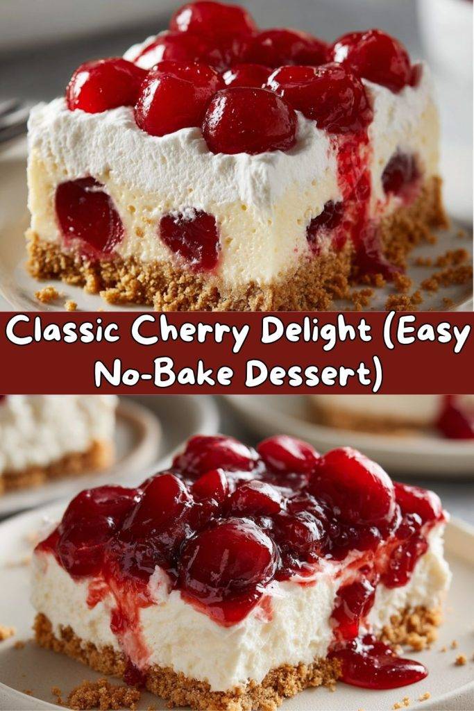 Classic Cherry Delight : No-Bake Dessert Bliss in Every Bite - Tasty Chow
