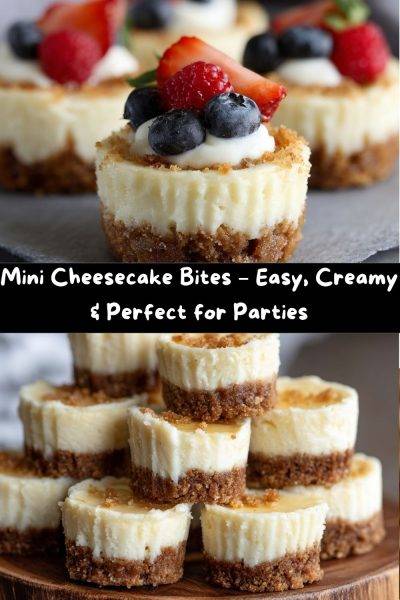 Best Mini Cheesecake Bites Recipe : Creamy, Easy & Perfectly Portioned ...